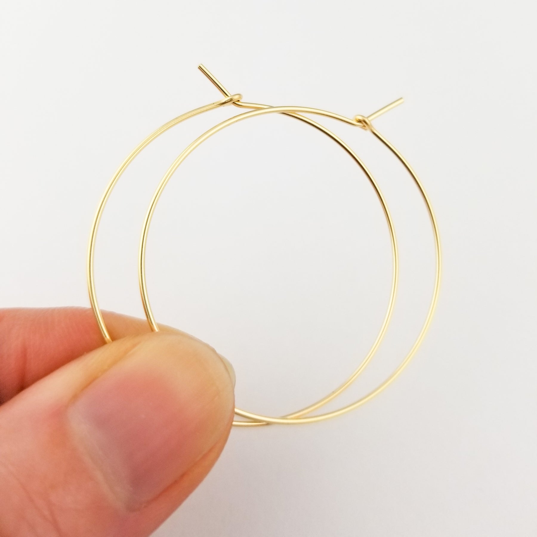Handmade Artisan Solid Gold Jewelry Classic and Hammered Hoop Earrings